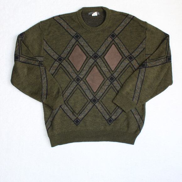 Rick Pallack | Sweaters | Rick Pallack Sweater Mens Medium Y2k Argyle ...
